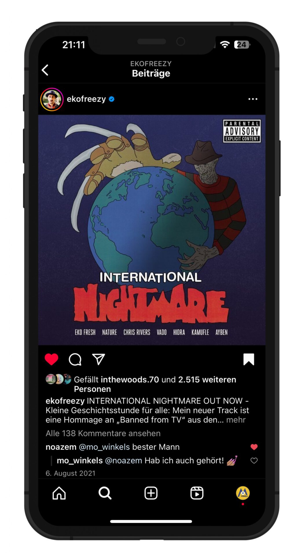 Eko Fresh - International Nightmare - MO WINKELS Eko Fresh - International Nightmare - MO WINKELS